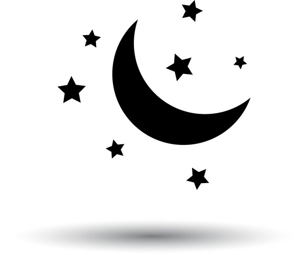 Moon and stars night icon Royalty Free Vector Image