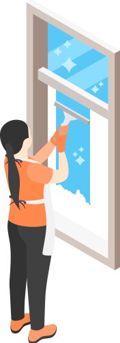 Window cleaning icon housekeeping symbol Vector Image