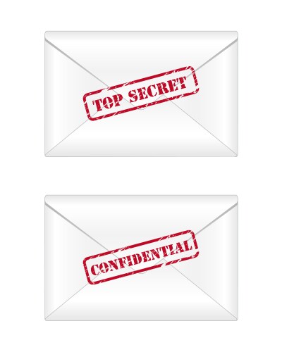 Envelope top secret Royalty Free Vector Image - VectorStock
