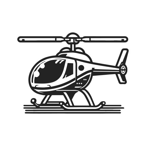 Helicopter icon symbol front view Royalty Free Vector Image