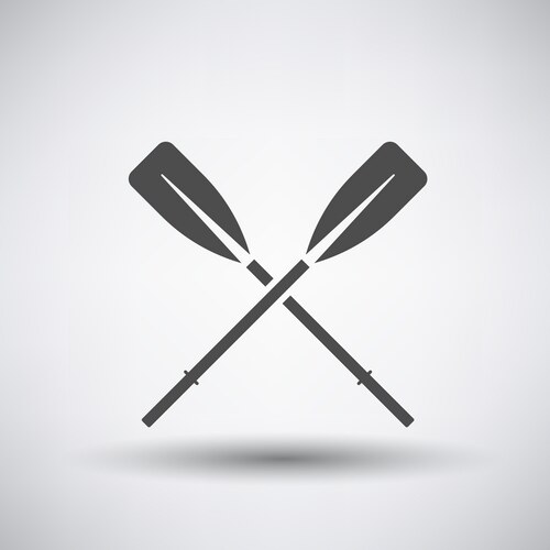 Crossed oars Royalty Free Vector Image - VectorStock