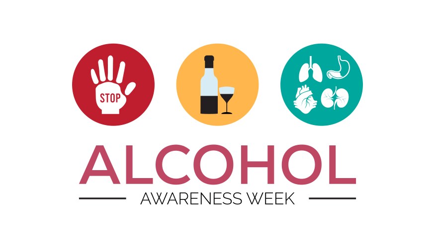 Alcohol awareness week Royalty Free Vector Image