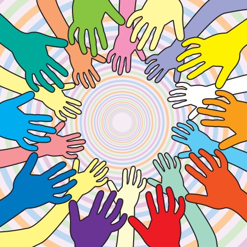 Two hands Royalty Free Vector Image - VectorStock