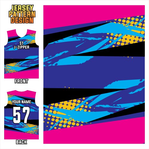 Sublimation printing jersey design Royalty Free Vector Image