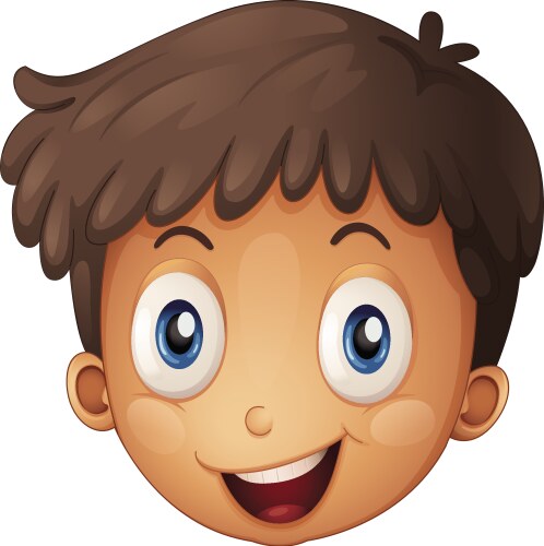 Boy face cartoon Royalty Free Vector Image - VectorStock
