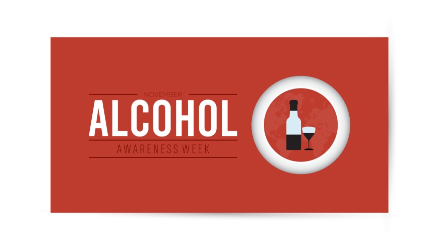 Alcohol awareness week Royalty Free Vector Image