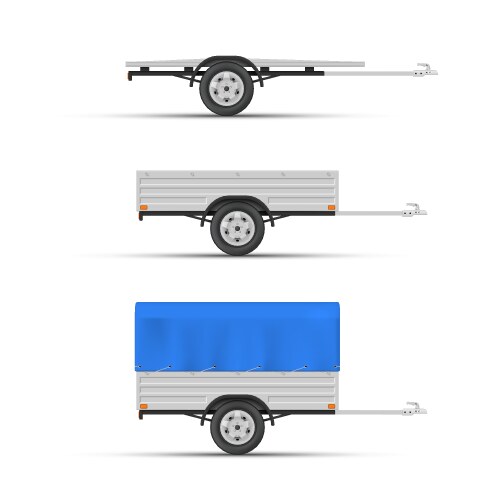 Car trailer 01 Royalty Free Vector Image - VectorStock