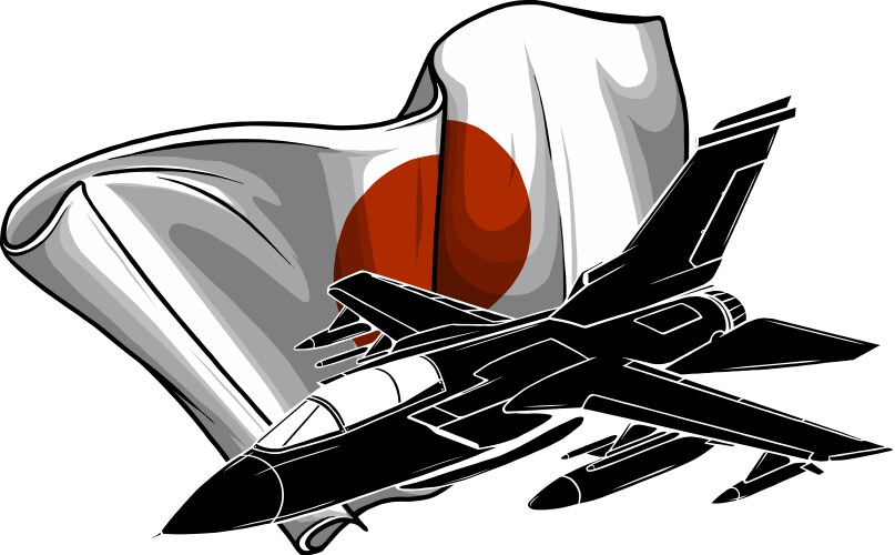 Cartoon military jet Royalty Free Vector Image