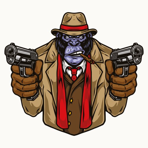 Gangster Monkey Vector Images (over 180)