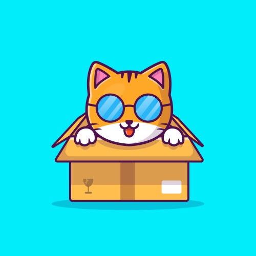 Cute cat cartoon Royalty Free Vector Image - VectorStock