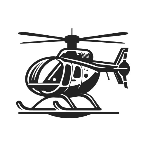 Helicopter icon symbol front view Royalty Free Vector Image