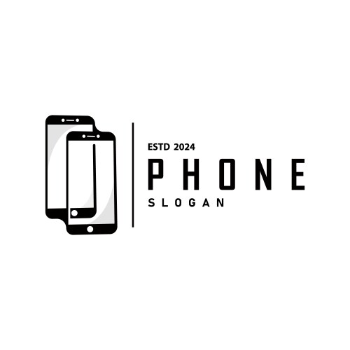 Smart phone logo design modern telephone Vector Image
