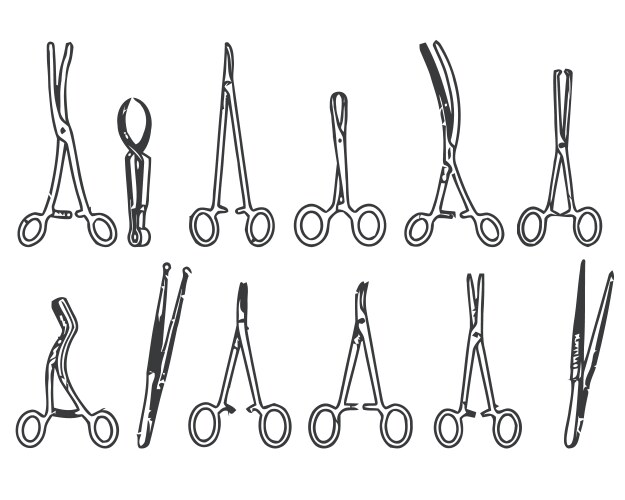 Surgical instruments Royalty Free Vector Image
