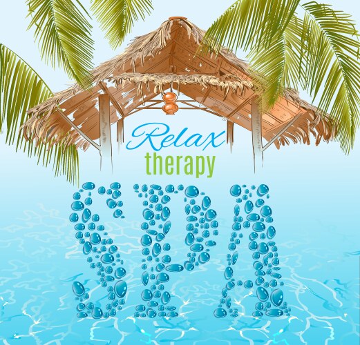 Beautiful tropical beach Royalty Free Vector Image