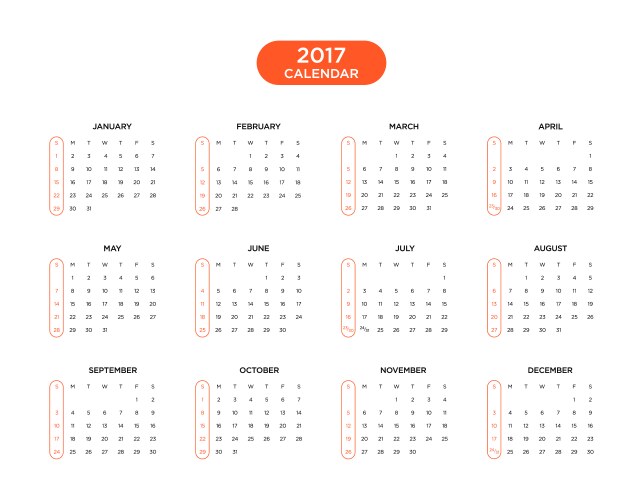 Calendar for 2024 isolated on a white background Vector Image