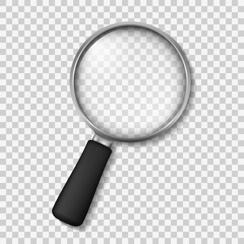 Magnifying glass on a transparent background Vector Image