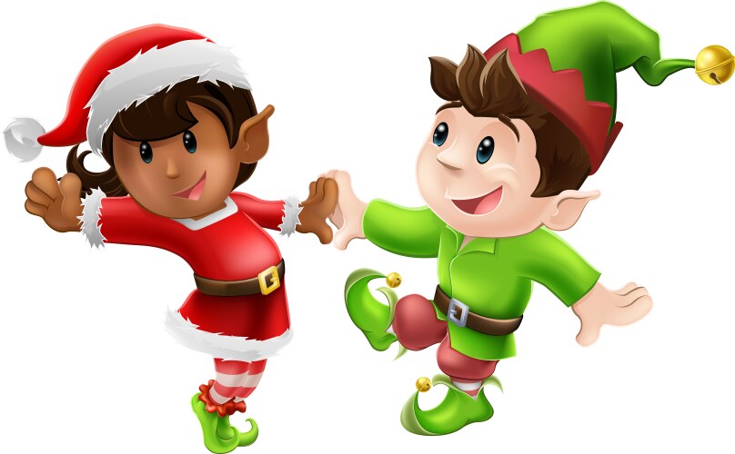 Christmas dancing elf Vector Images & Graphics for Commercial Use ...
