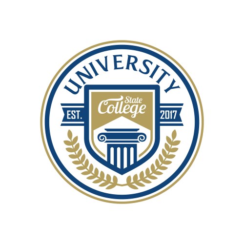 University logo design template Royalty Free Vector Image