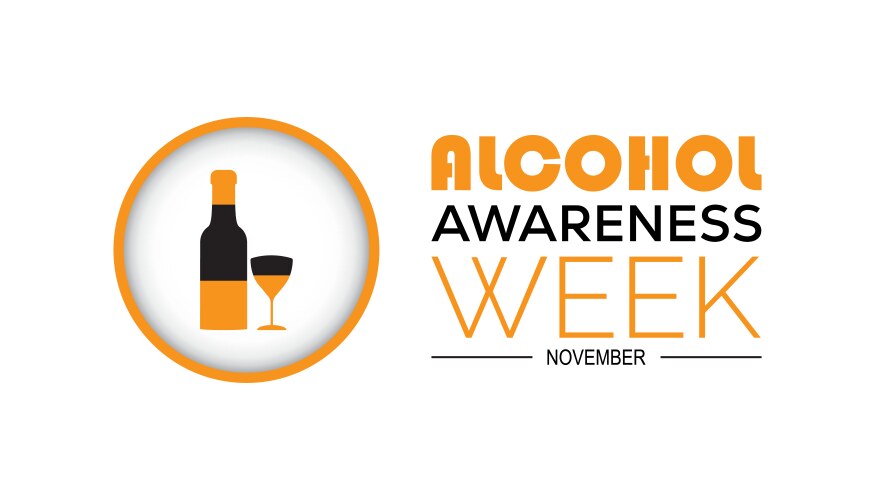 Alcohol awareness week Royalty Free Vector Image