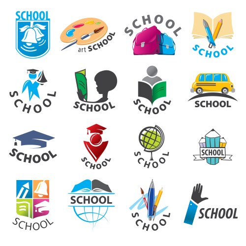 Set of line circles logos Royalty Free Vector Image