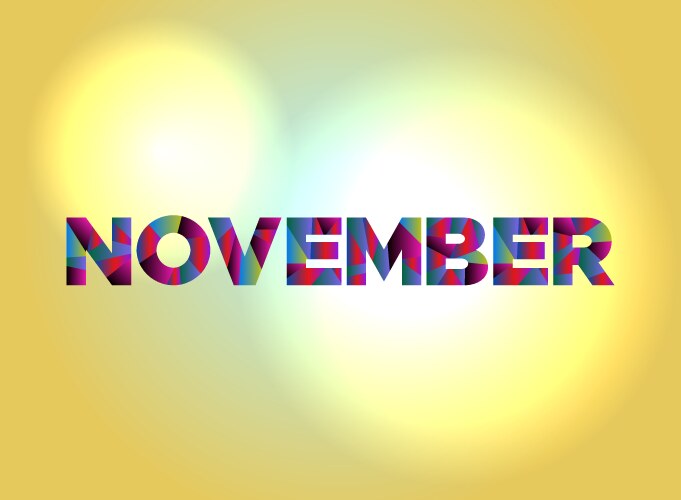 November Word Art Vector Images (over 1,100)