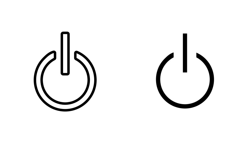 Power button icon set Royalty Free Vector Image