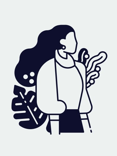 Cool flat line monoweight stroke concept Vector Image