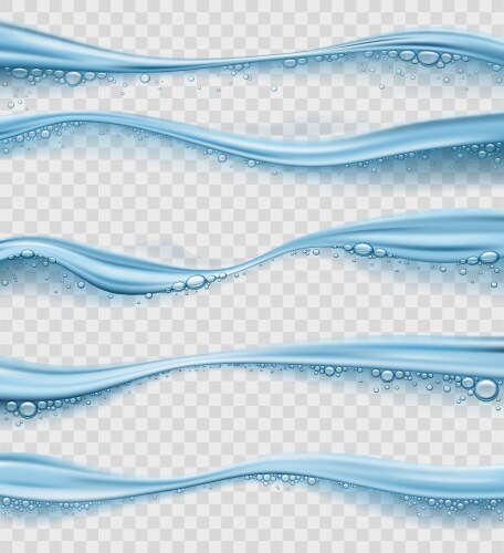 Water surface realistic pool waterline splash Vector Image