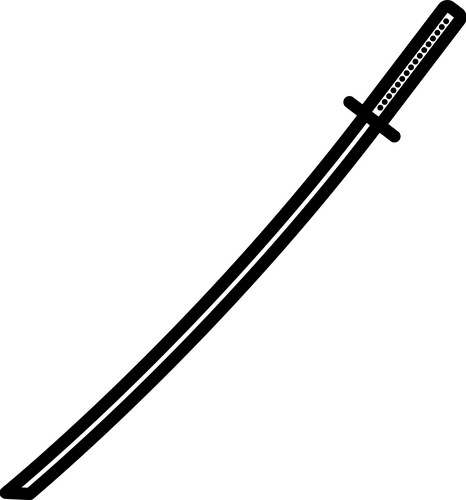 Japanese sword 0004 Royalty Free Vector Image - VectorStock