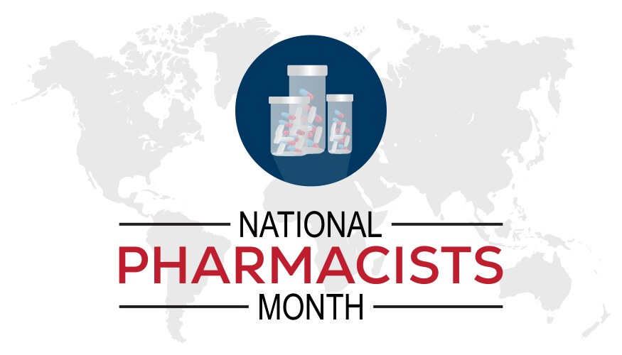 National pharmacists month Royalty Free Vector Image