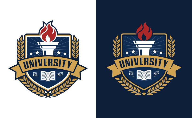 University logo design template Royalty Free Vector Image