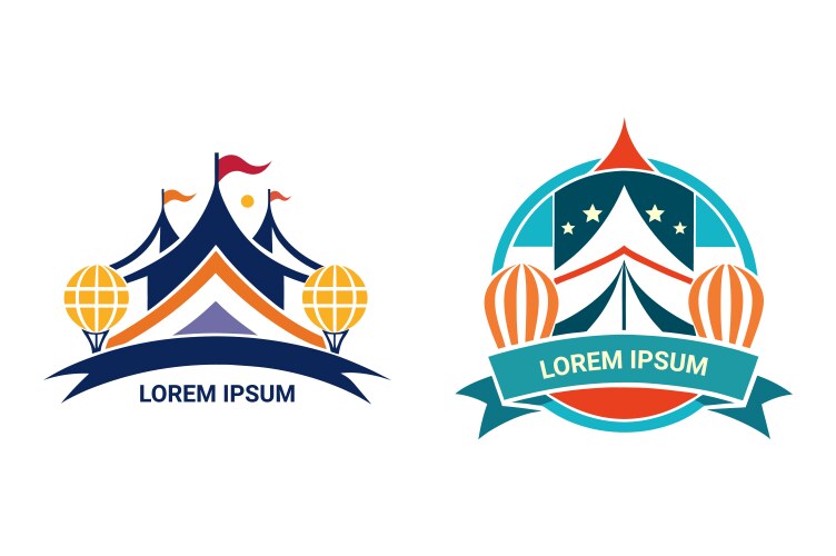 Event management logo customizable Royalty Free Vector Image