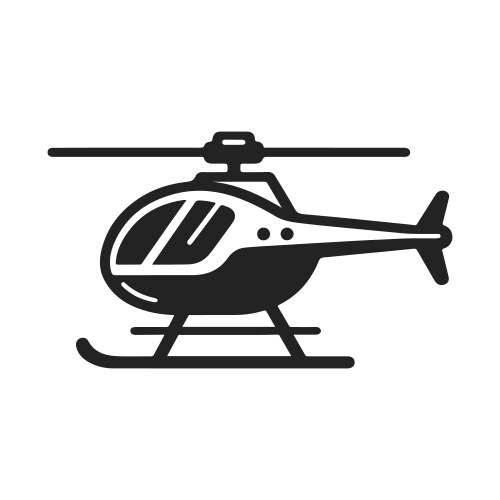 Helicopter icon symbol front view Royalty Free Vector Image