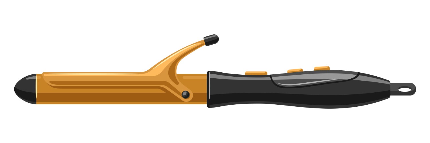 Barber stylized hair curl Royalty Free Vector Image