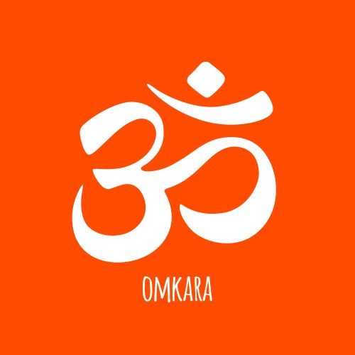 Sanskrit mantra om symbol background Royalty Free Vector
