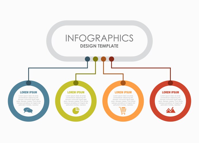 Infographic design organization chart template Vector Image