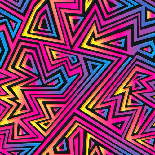 Neon color circle pattern Royalty Free Vector Image