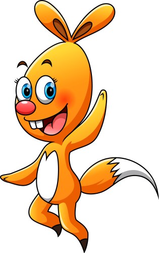 Cute baby rabbit cartoon Royalty Free Vector Image