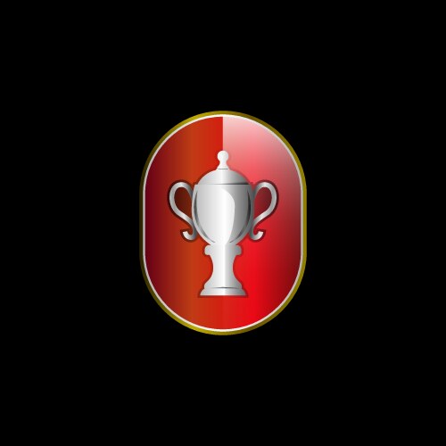 Champion trophy badge template design isolated Vector Image