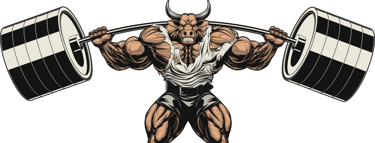 Strong ferocious bull Royalty Free Vector Image