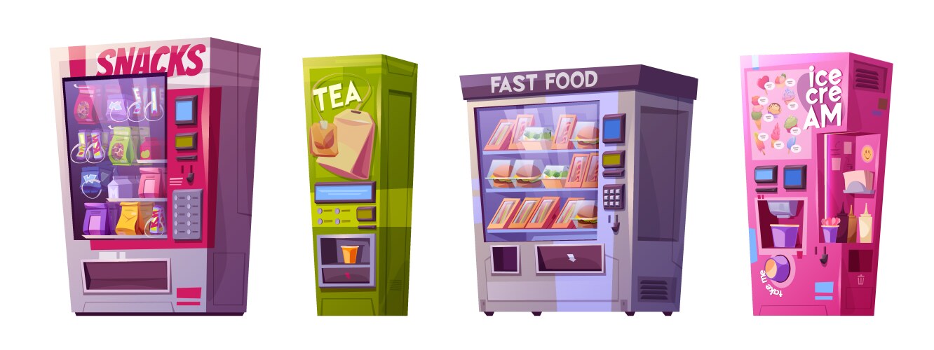 Cartoon vending machine icon Royalty Free Vector Image