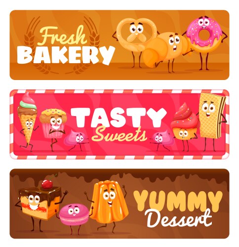 Dessert menu Royalty Free Vector Image - VectorStock