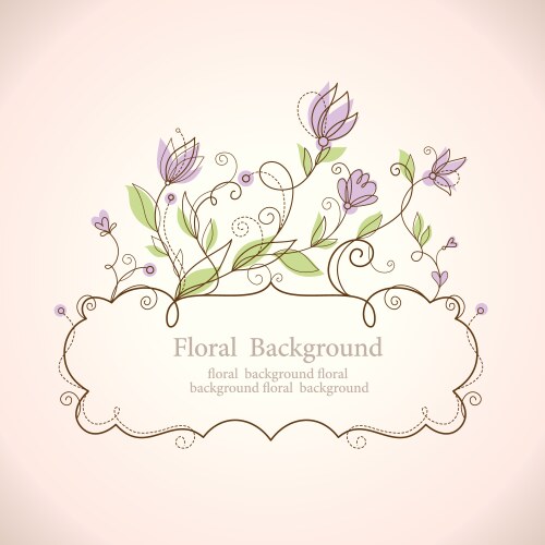 Floral frame with place for your text Royalty Free Vector