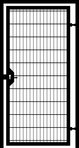 Wrought gate silhouette Royalty Free Vector Image