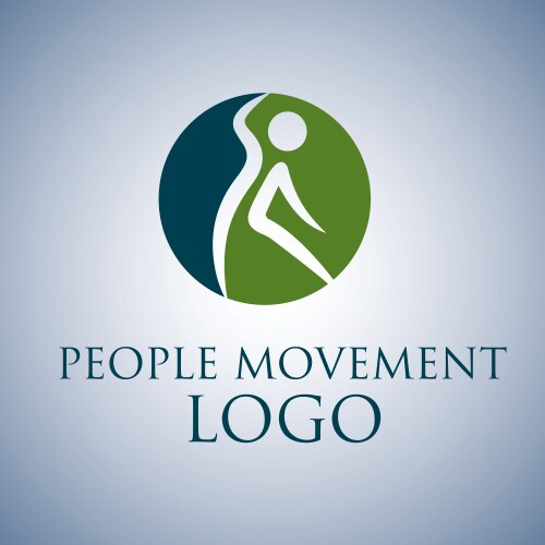 People movement logo 8 Royalty Free Vector Image