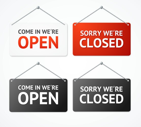 Creative of open closed Royalty Free Vector Image