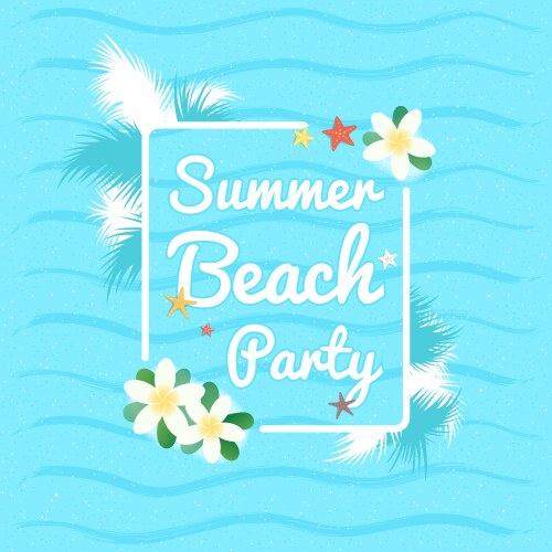 Aloha beach party background with umbrellas Vector Image