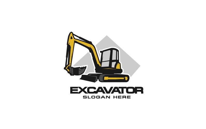 Excavator bucket logo Royalty Free Vector Image