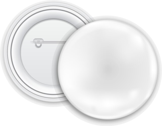 Badge button shape with blank space background Vector Image