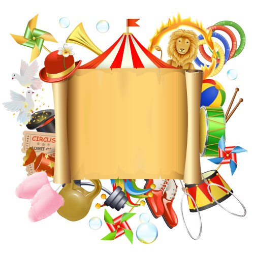 Circus Scroll Decoration Royalty Free Vector Image